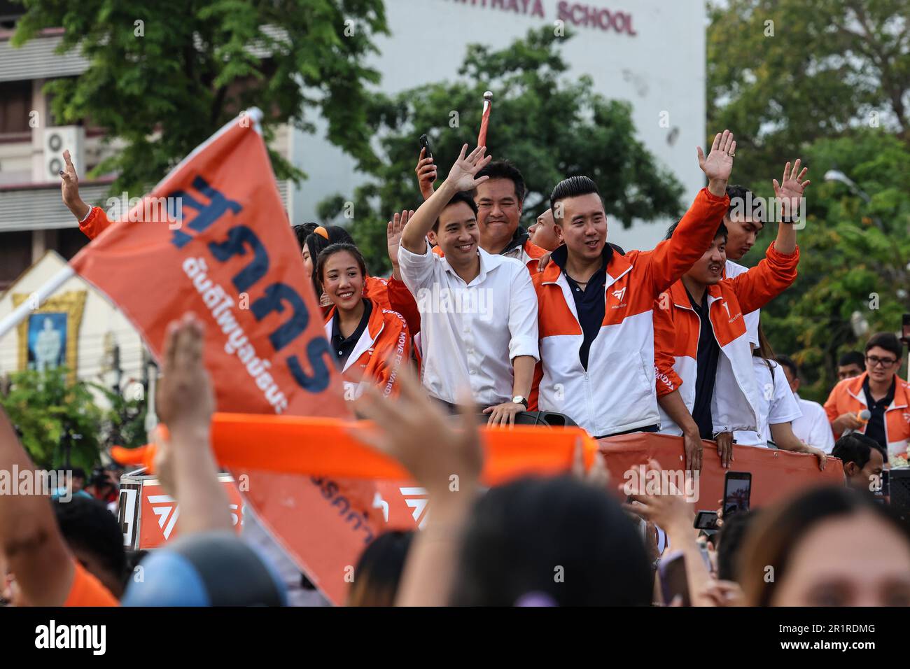 Bangkok, Thailand. 15th May, 2023. Move Forward Party leader and prime ministerial candidate ...