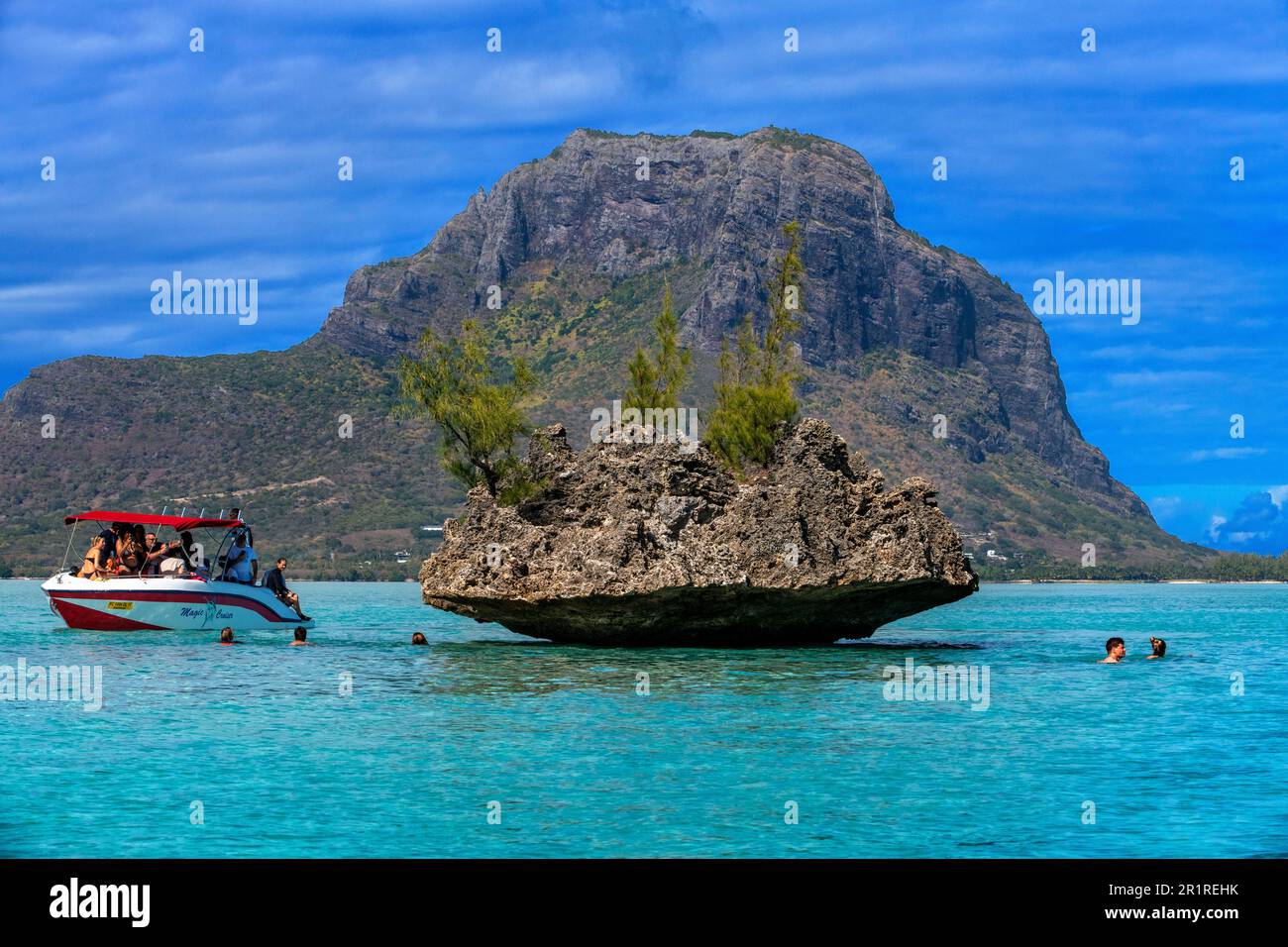 Le Rocher de Benitières or Crystal Rock in l'Ile aux Bénitiers in the ...