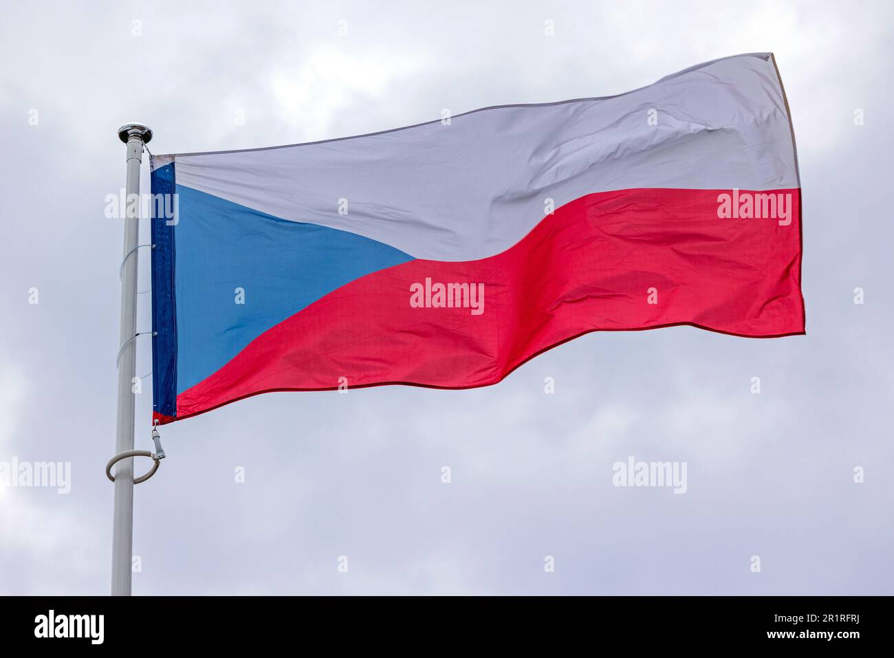 National Flag of Czech Republic Country Clouds Sky Stock Photo - Alamy