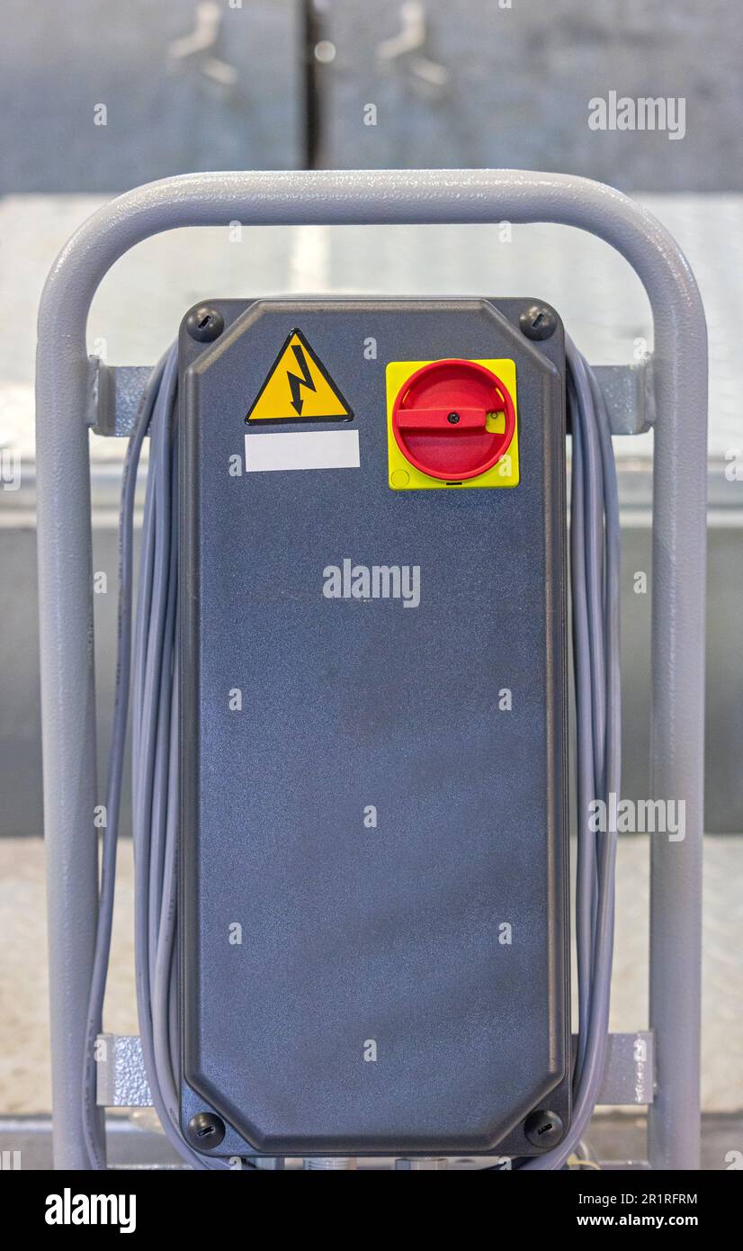 Safety Switch Power Off for High Voltage Box Caution Warning Stock ...