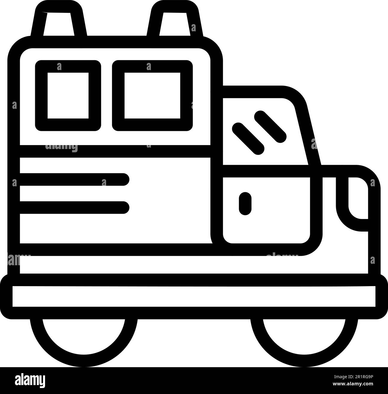 Person rescue icon outline vector. Medic vehicle. Fire aid Stock Vector ...