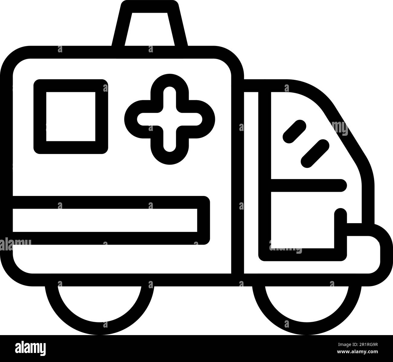 Patrol ambulance car icon outline vector. Service rescue. Auto alarm ...