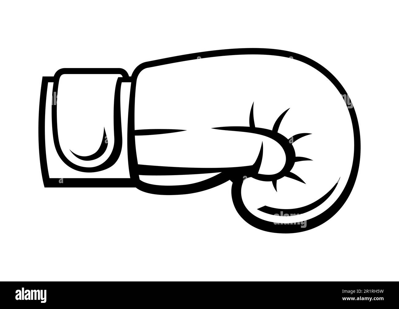 Boxing glove illustration. Box club item. Sport object in cartoon style ...