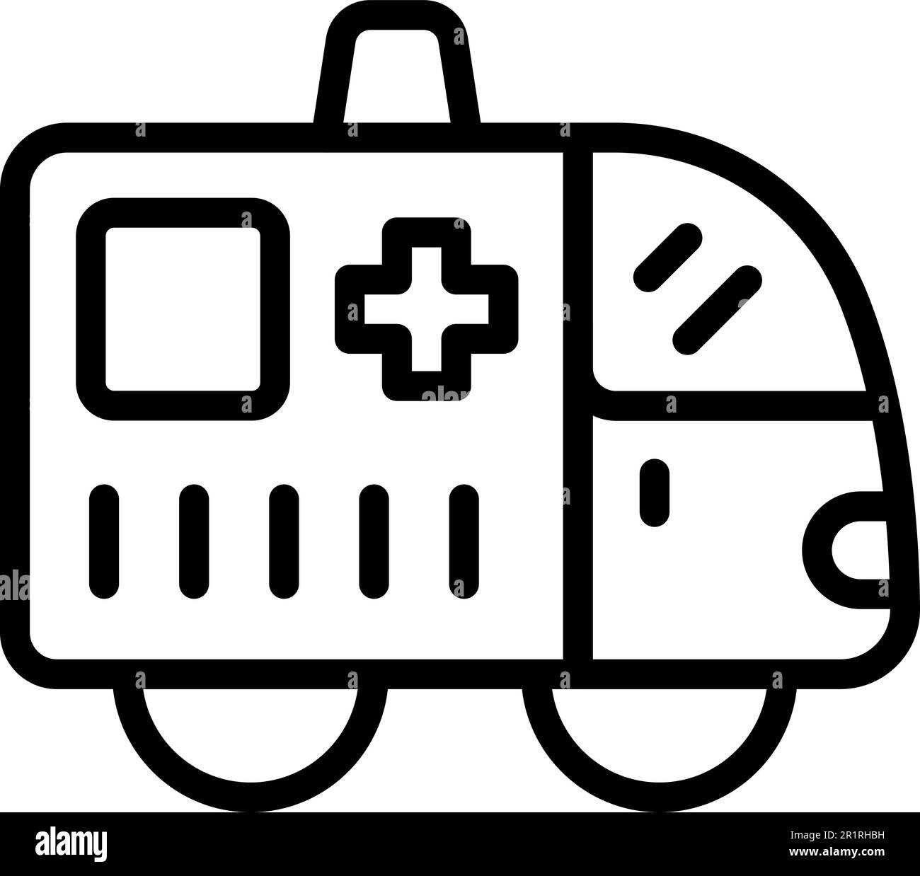 Ambulance car icon outline vector. Service transport. Accident auto ...