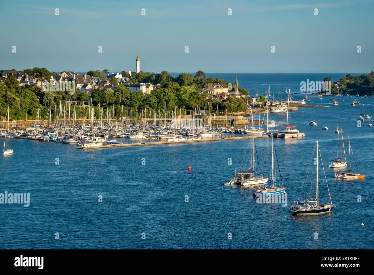 View of the Odet river and Bénodet in Finistère, Brittany, France Stock ...