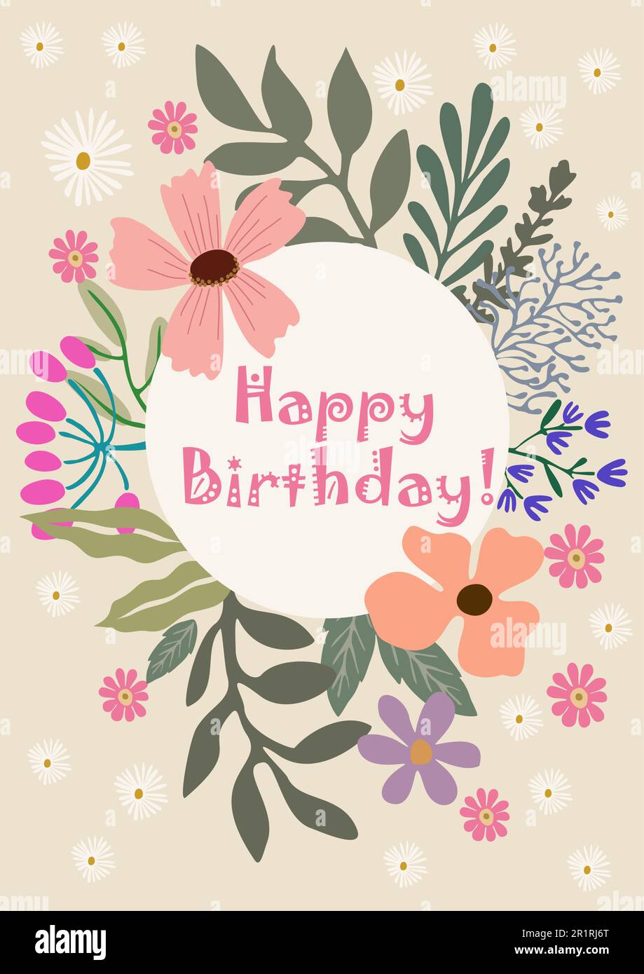 Modern Happy birthday greeting card vector art Stock Vector Image & Art ...