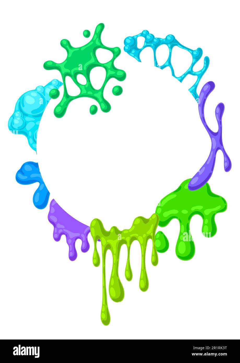 Blots and drips slime background. Toxic mucus smudges streaks and ...