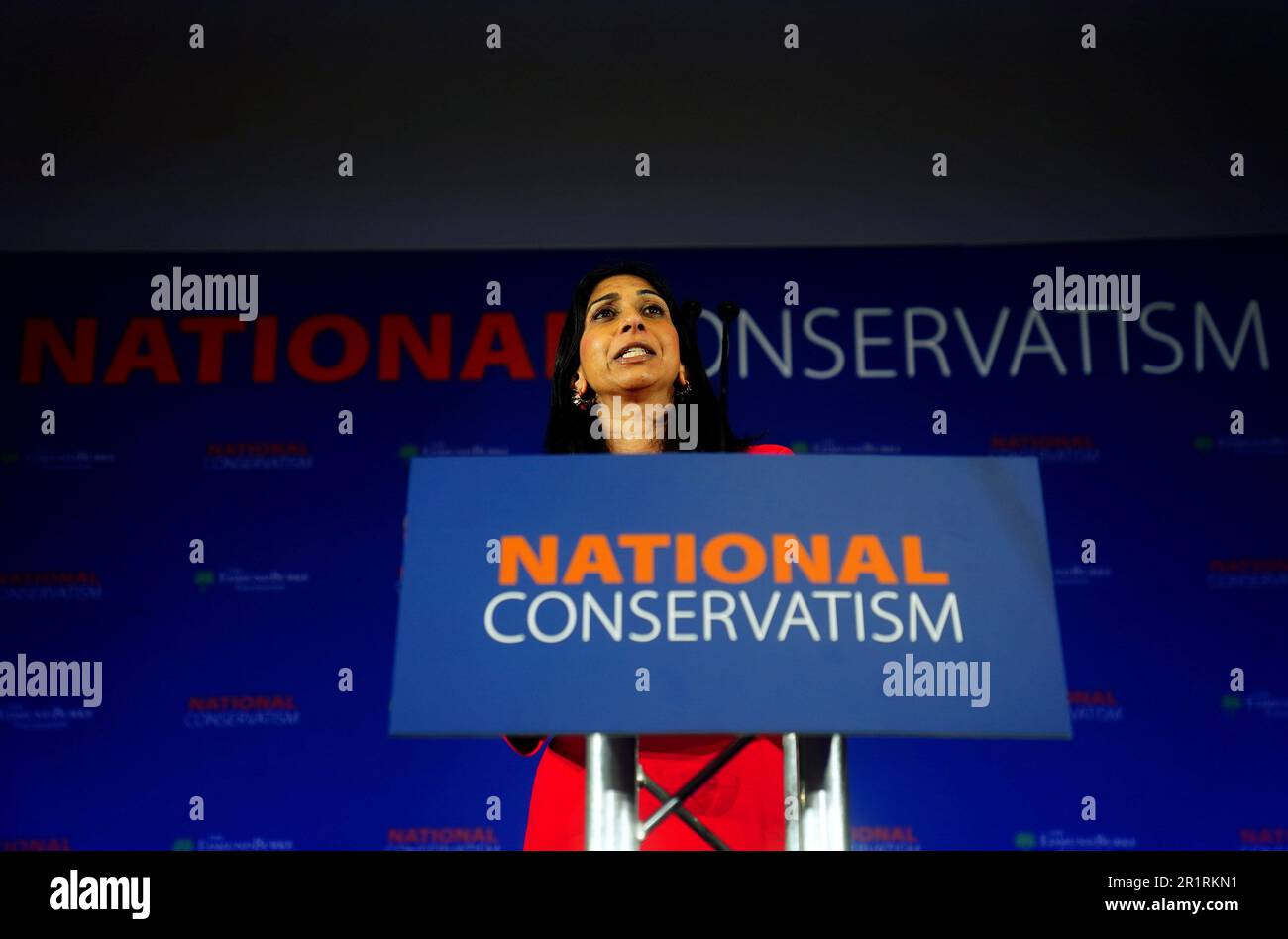 Home Secretary Suella Braverman speaking during the National ...