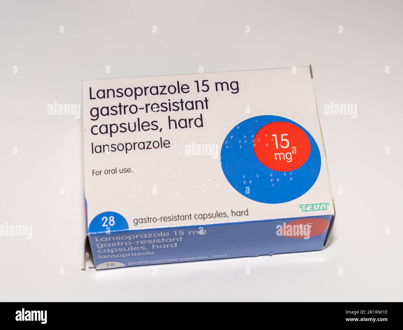Photo of a box of Lansoprazole 15mg tablets. Lansoprazole reduces the ...