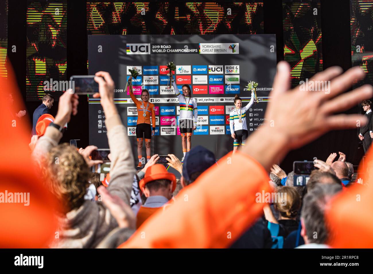 Annemiek van Vleuten The worlds cycling road race Harrogate 2019 North ...