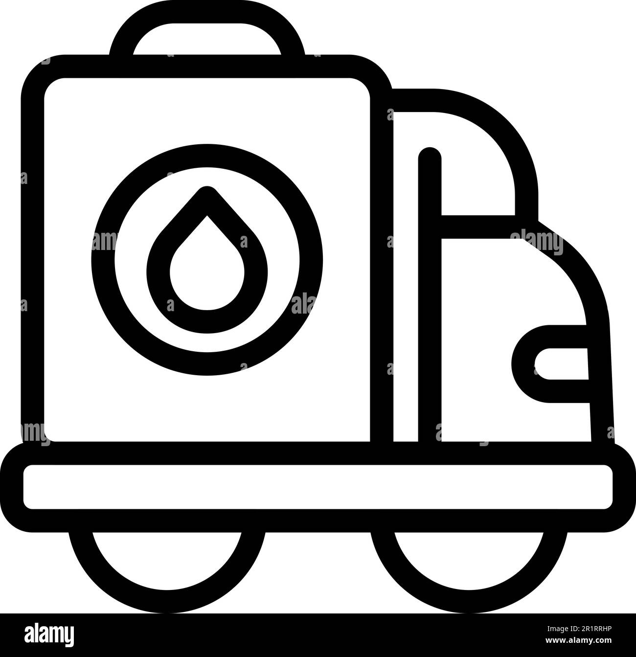 Oil trucker icon outline vector. Cargo sea. Delivery power Stock Vector ...