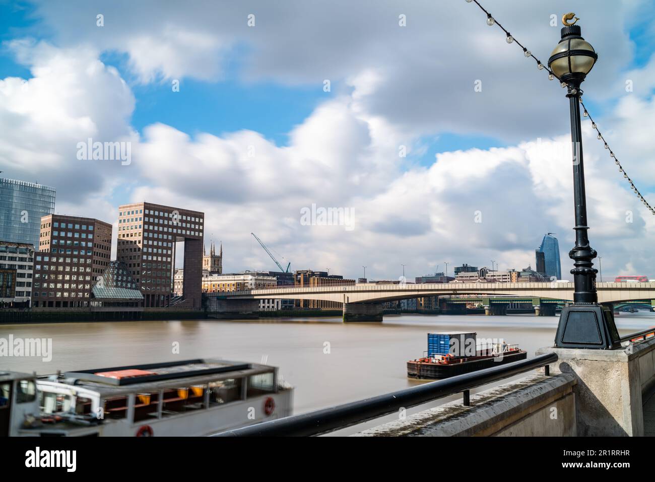 LONDON, UK - APRIL 3, 2019: Scenic view of the iconic London Bridge, a ...