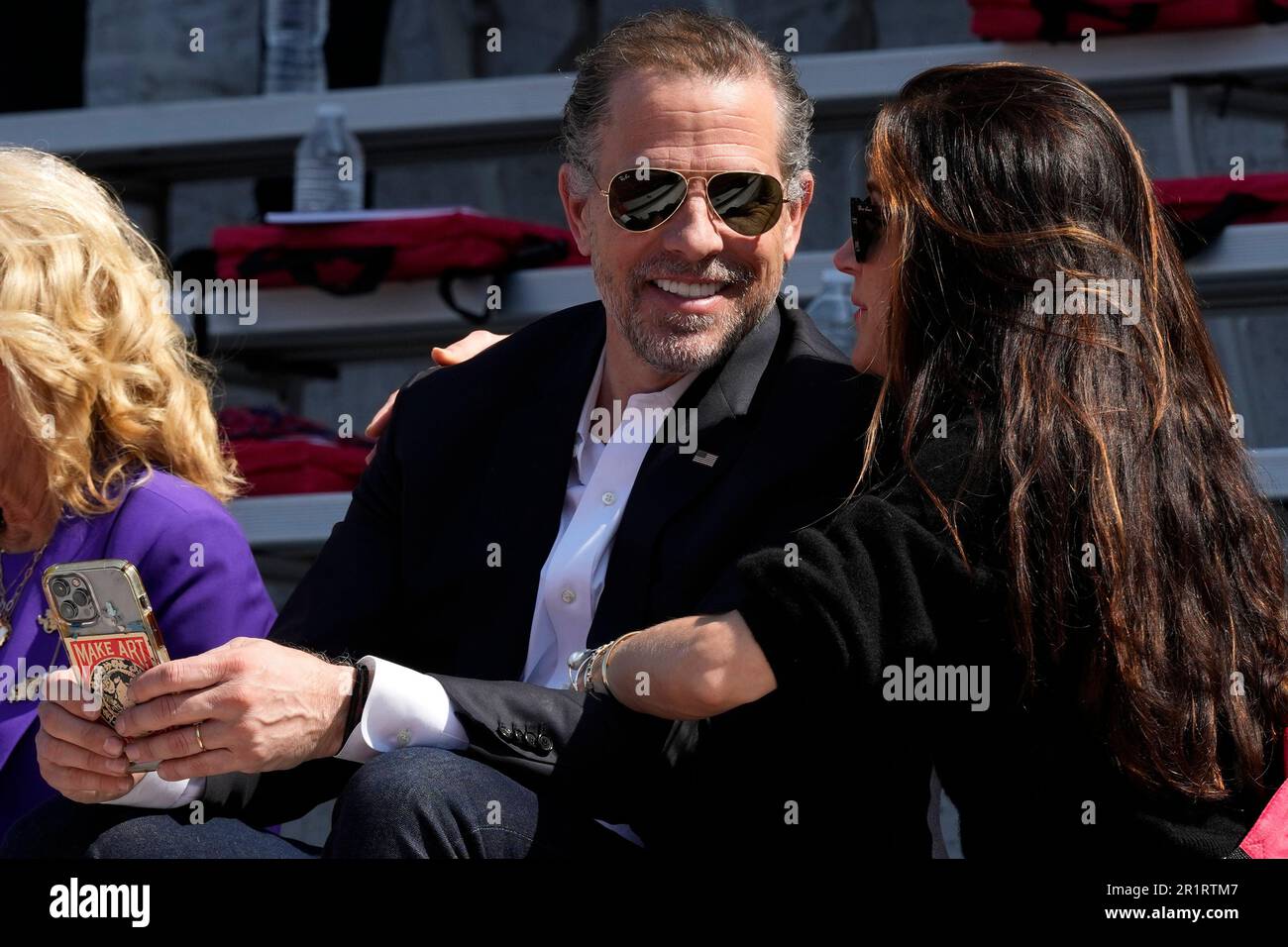 Hunter Biden, son of President Joe Biden, talks with his sister Ashley ...