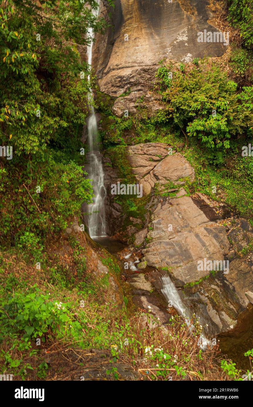 Tirikhola Dancing Falls, Namchi, Sikkim, India. It is a beautiful waterfall from Himalayan ...