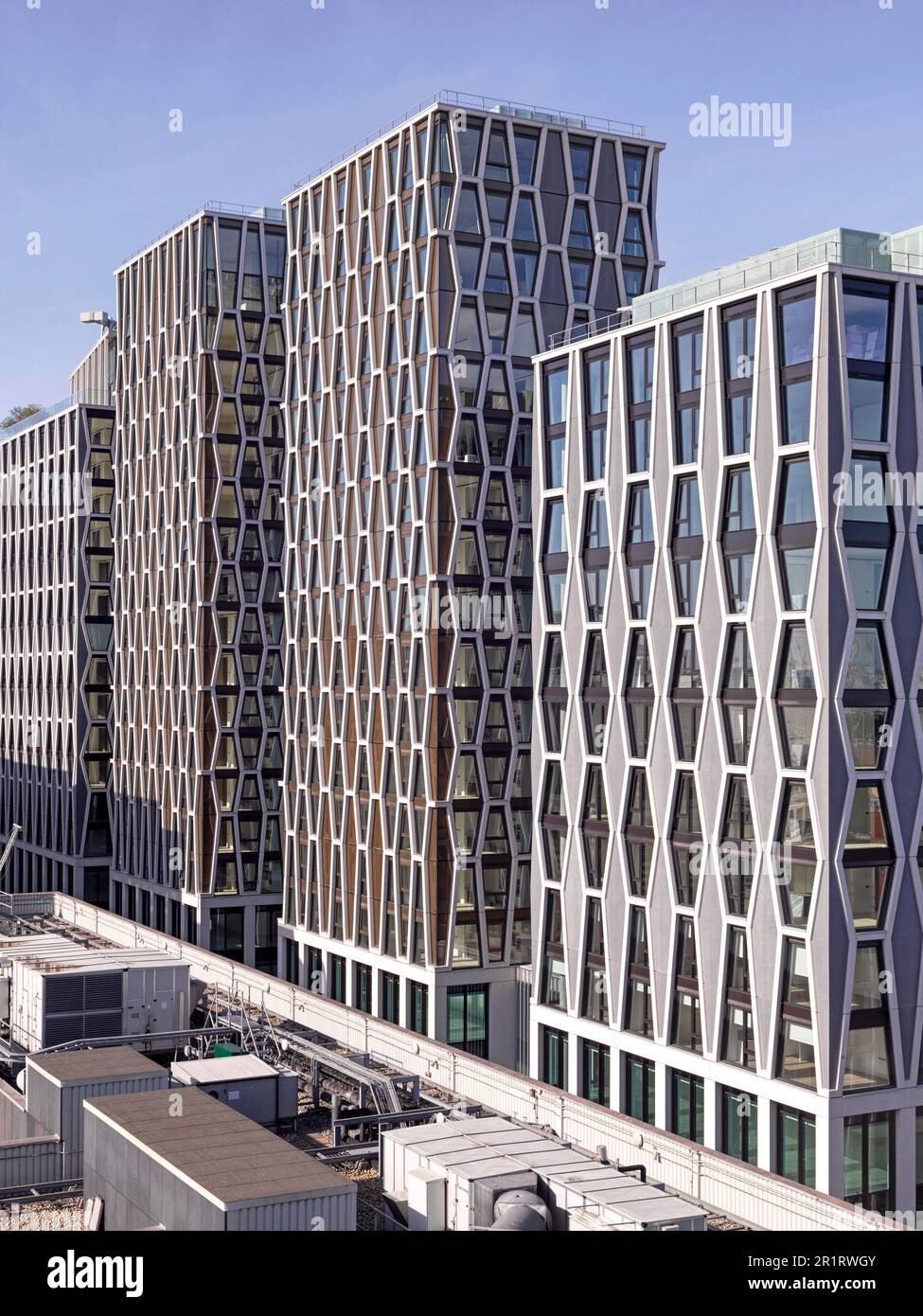 Elevated view of Broadway Building facades. The Broadway, London ...
