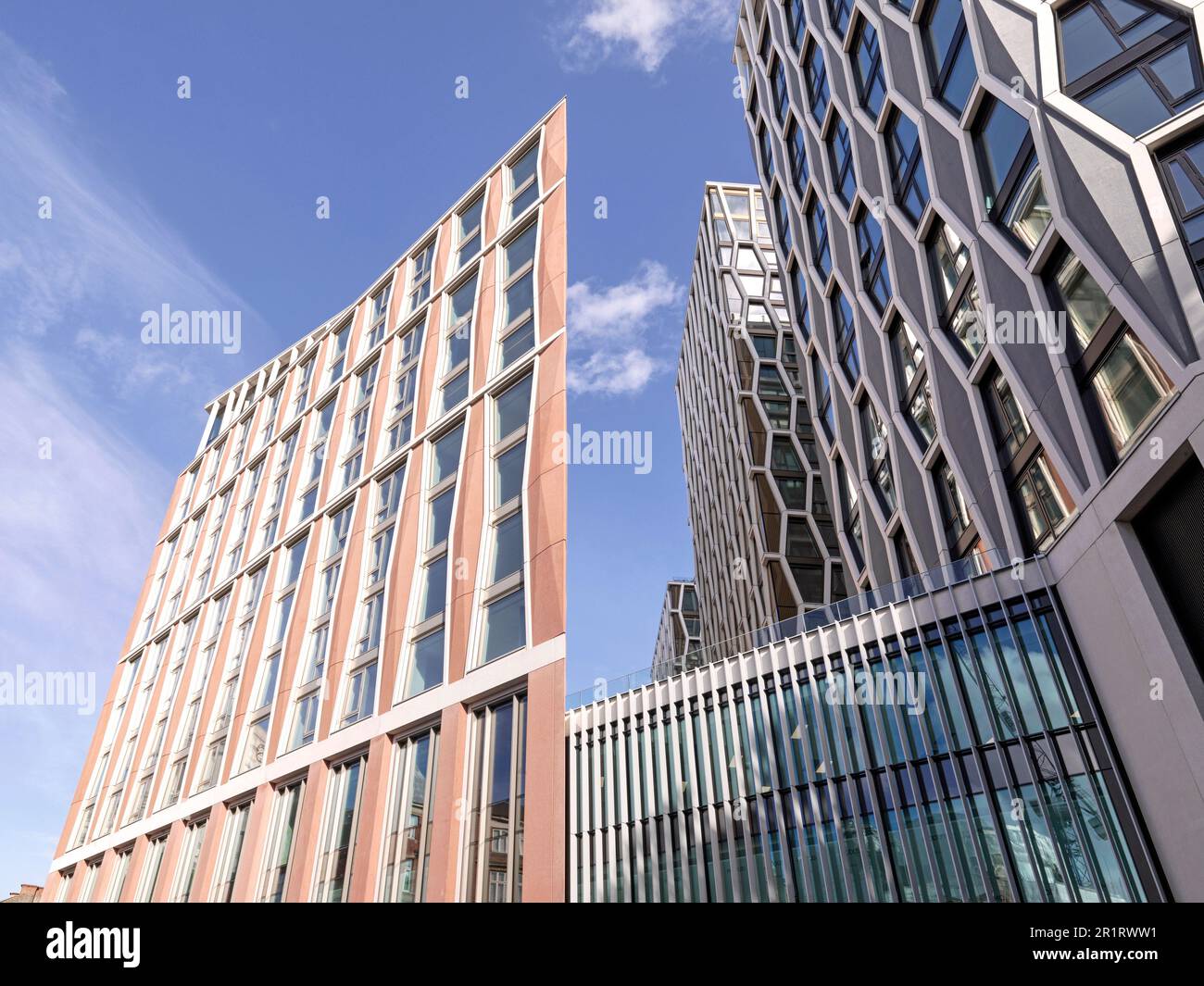 Facade juxtaposition. The Broadway, London, United Kingdom. Architect ...
