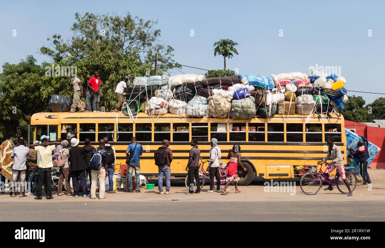 Public transport bus mattress crowded overloaded africa travel local ...