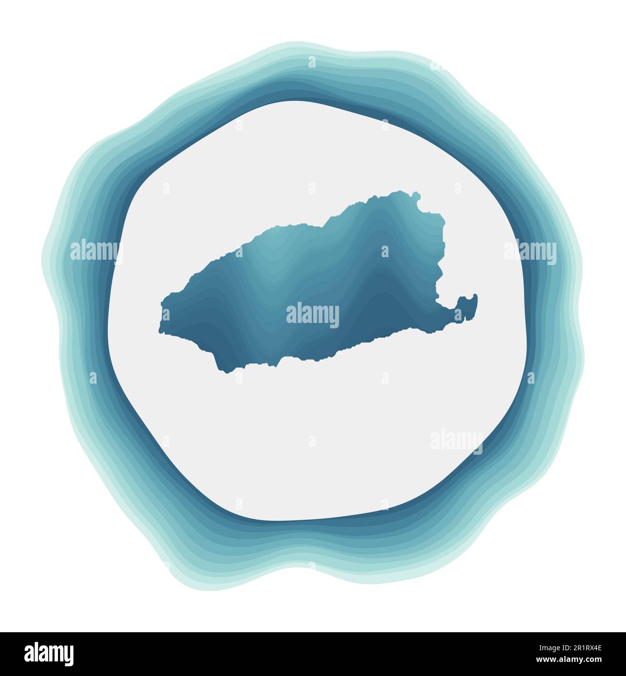 Imbros logo. Badge of the island. Layered circular sign around Imbros ...