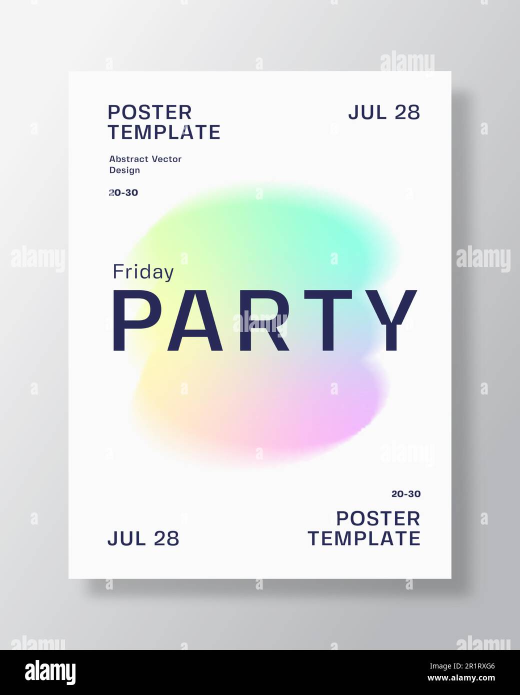 Blurry shapes with y2k aura brutalism effect abstract vector poster ...