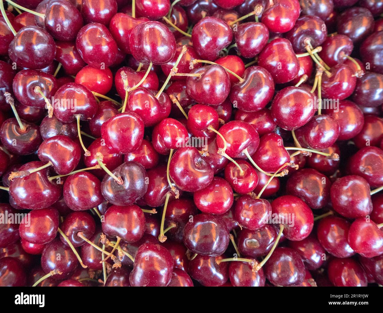 First season cherries for sale in the market Stock Photo - Alamy