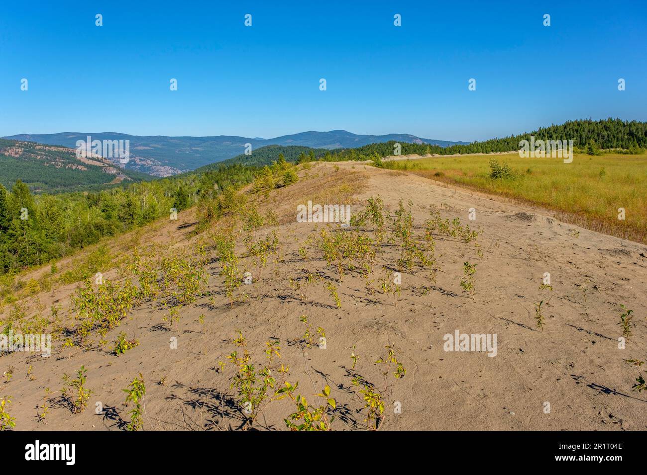 The massive tailings dump from the abandoned Phoenix copper mine in ...