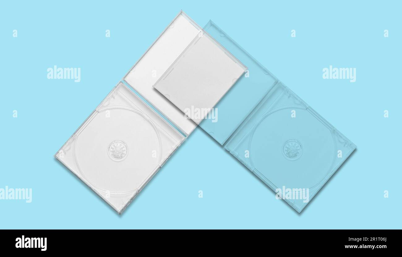 Pairs of cd and dvd case isolated Stock Photo - Alamy