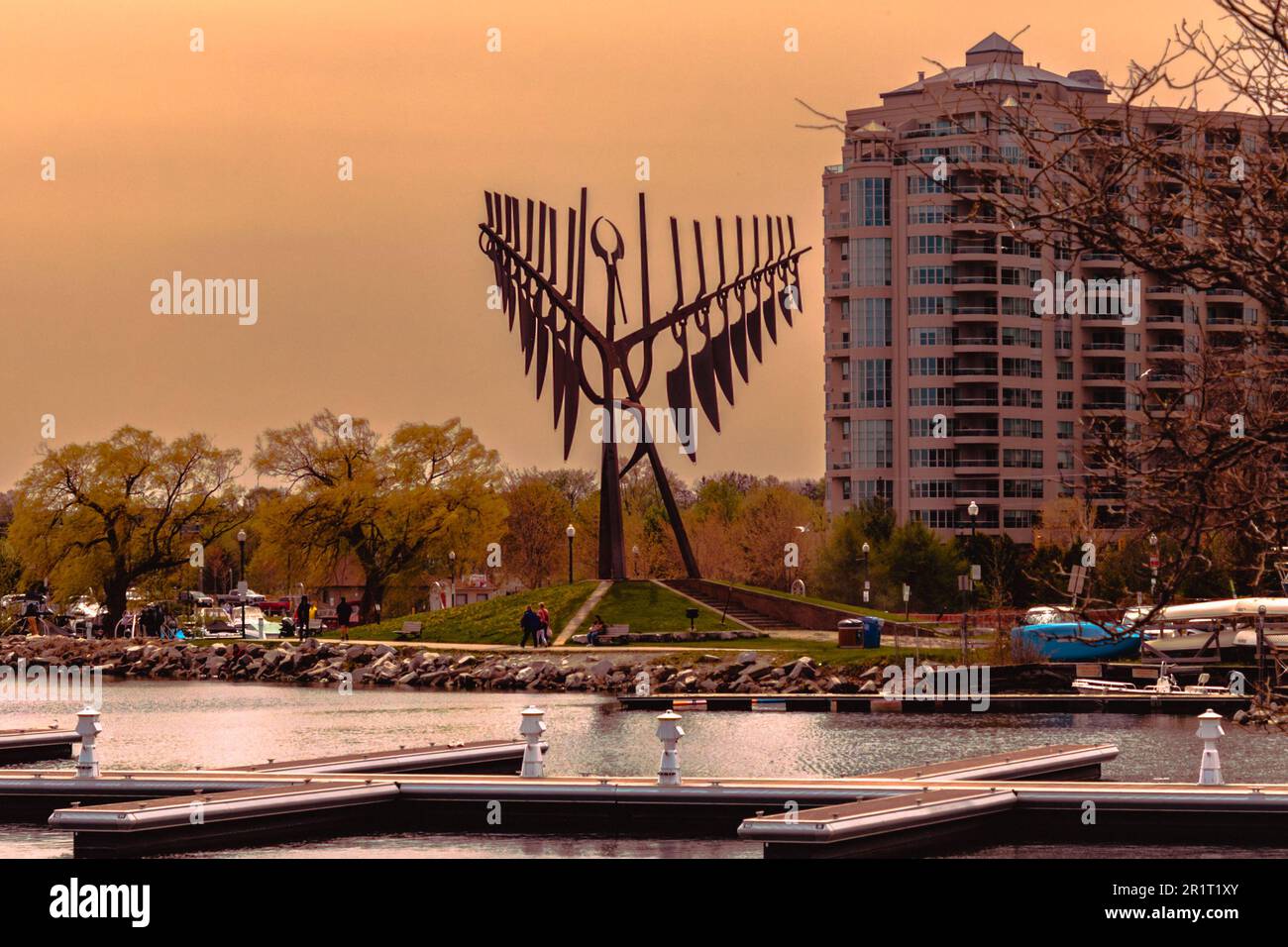 The iconic Spirit Catcher, a sculpture by artist Ron Baird, is located ...