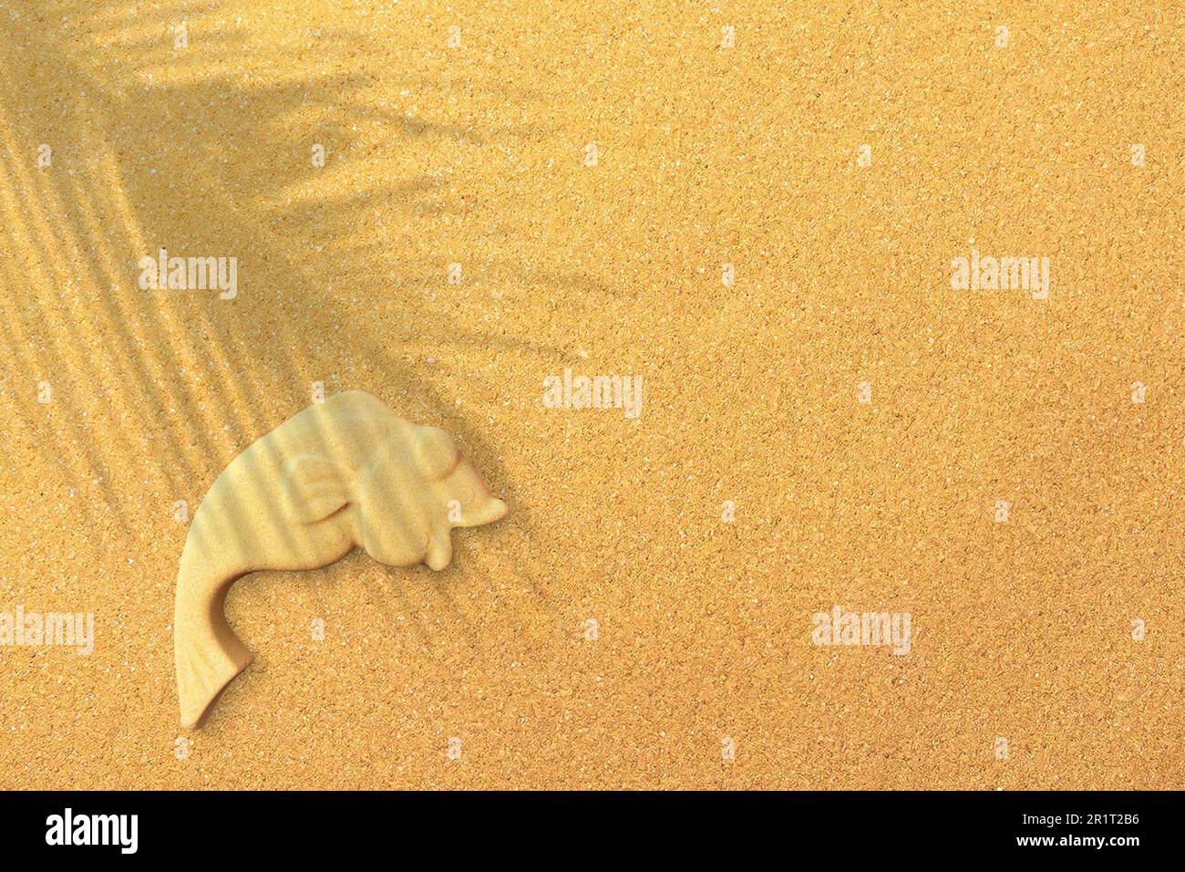 Fish sand sclupture on a holiday beach made out of beachsand Stock ...