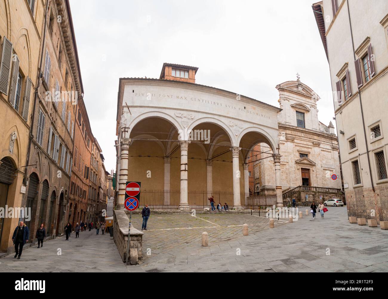 Siena, Italy - APR 7, 2022: The Loggia della Mercanzia, also called dei ...