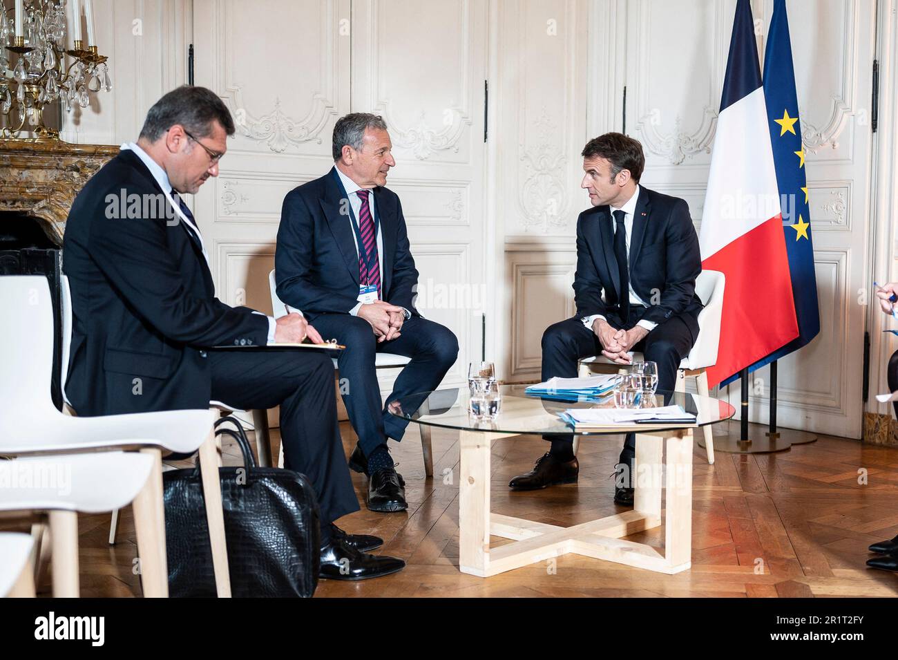 Versailles, France. 15th May, 2023. French President Emmanuel Macron ...