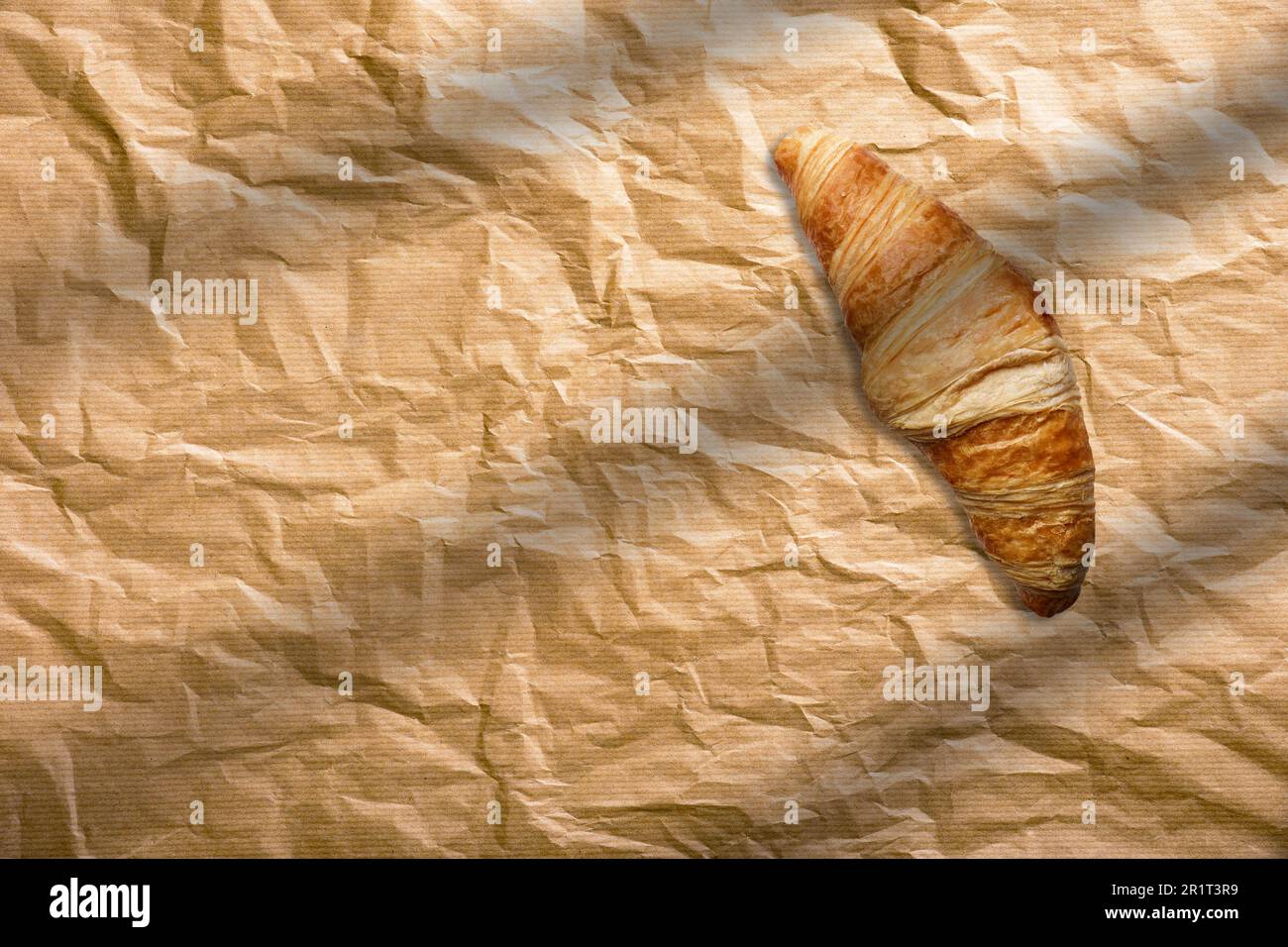 Fresh homemade croissants on baking paper. French bakery concept Stock ...