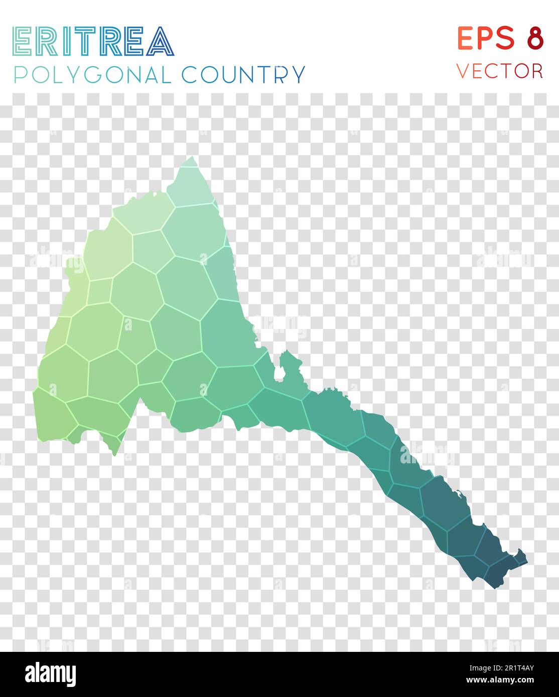 Eritrea polygonal map, mosaic style country. Fancy low poly style ... Eritrea polygonal map, mosaic style country. Fancy low poly style ...
