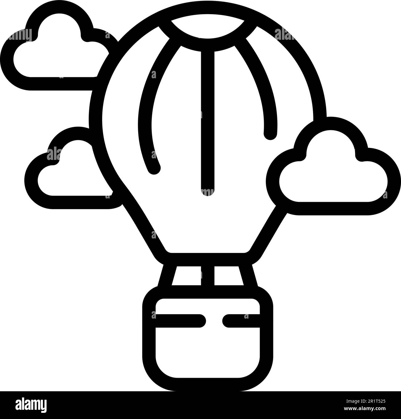 Air balloon start project icon outline vector. Report target. Boost app ...