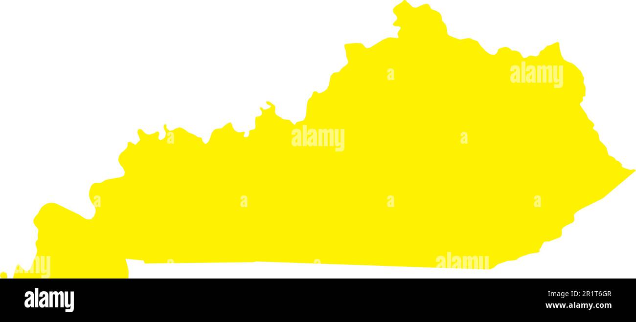 YELLOW CMYK color map of KENTUCKY, USA Stock Vector Image & Art - Alamy