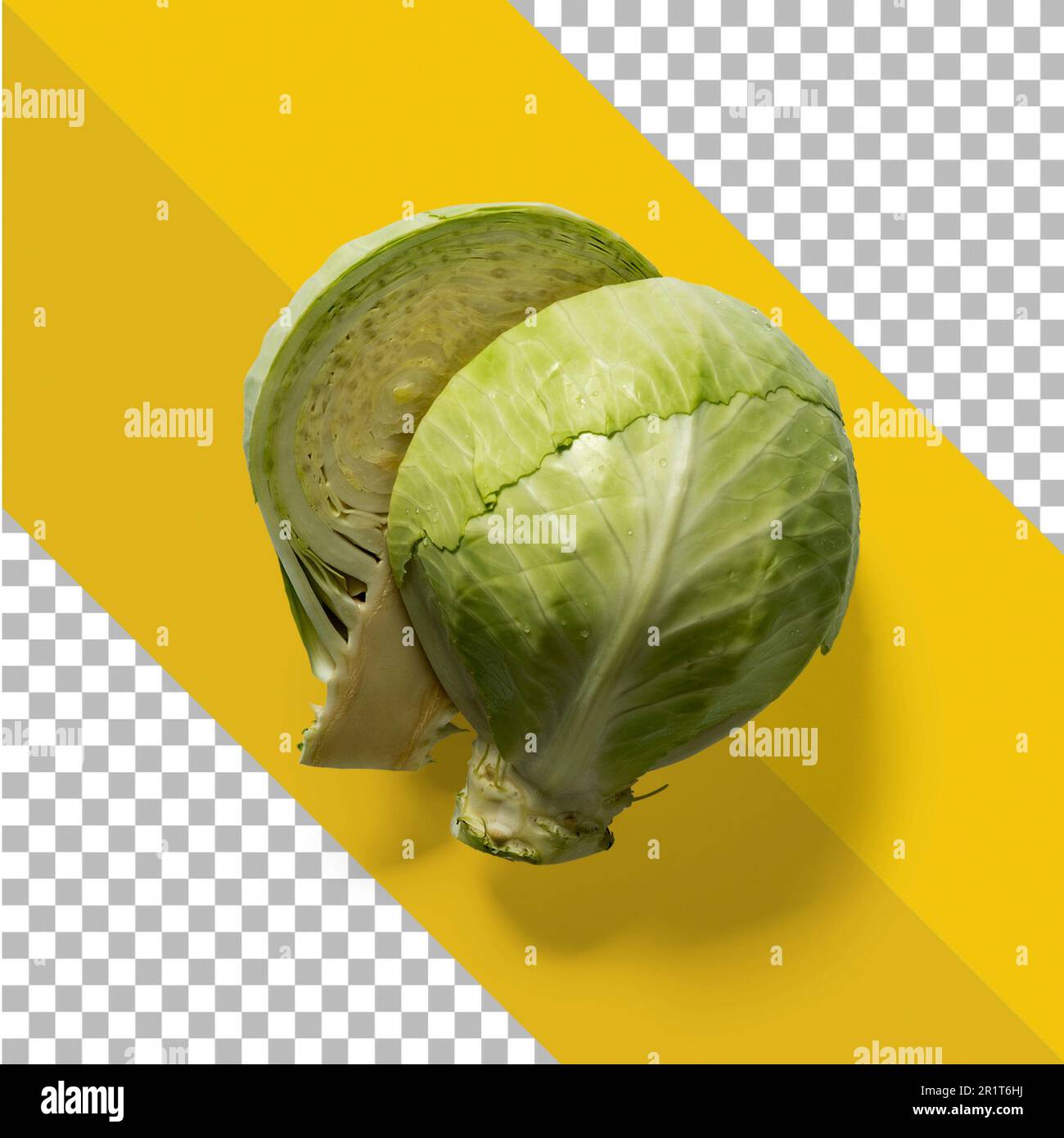 Fresh green cabbage isolated on transparent Stock Photo - Alamy