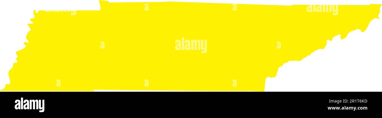 YELLOW CMYK color map of TENNESSEE, USA Stock Vector Image & Art - Alamy