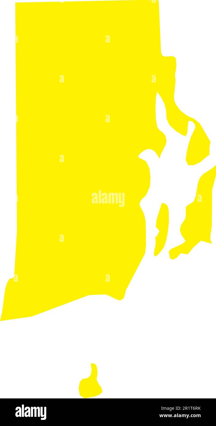YELLOW CMYK color map of RHODE ISLAND, USA Stock Vector Image & Art - Alamy
