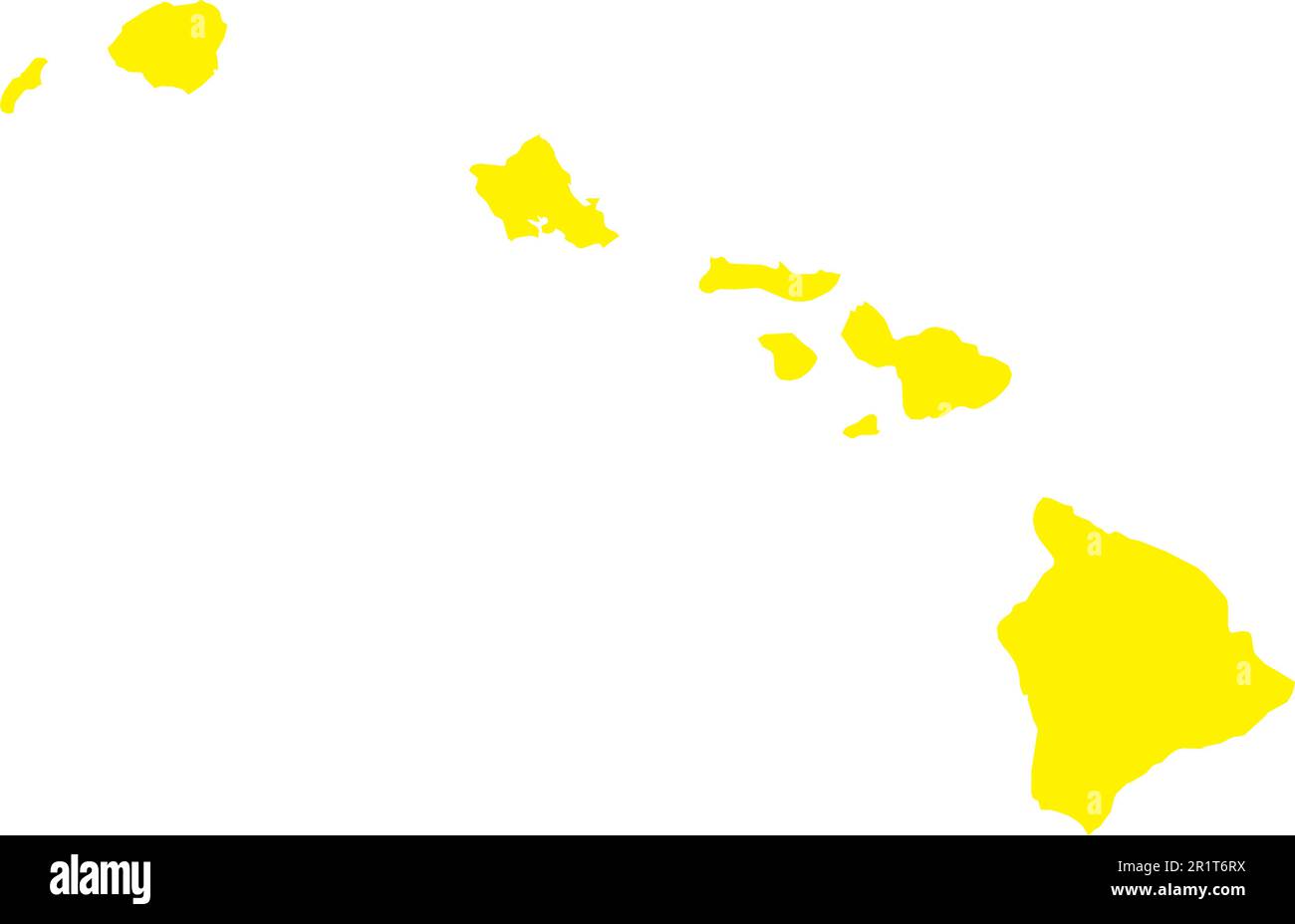 YELLOW CMYK color map of HAWAII, USA Stock Vector Image & Art - Alamy
