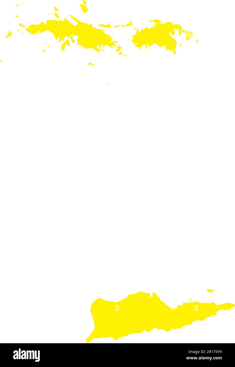 YELLOW CMYK color map of U.S. VIRGIN ISLANDS, USA Stock Vector Image ...