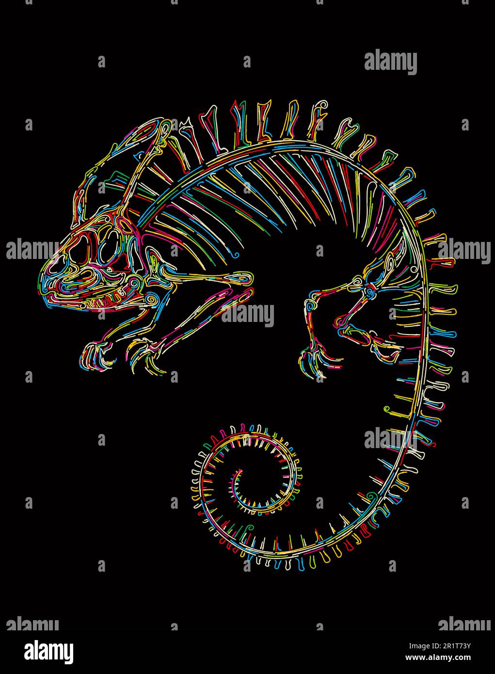 Chameleon in hand Stock Vector Images - Alamy