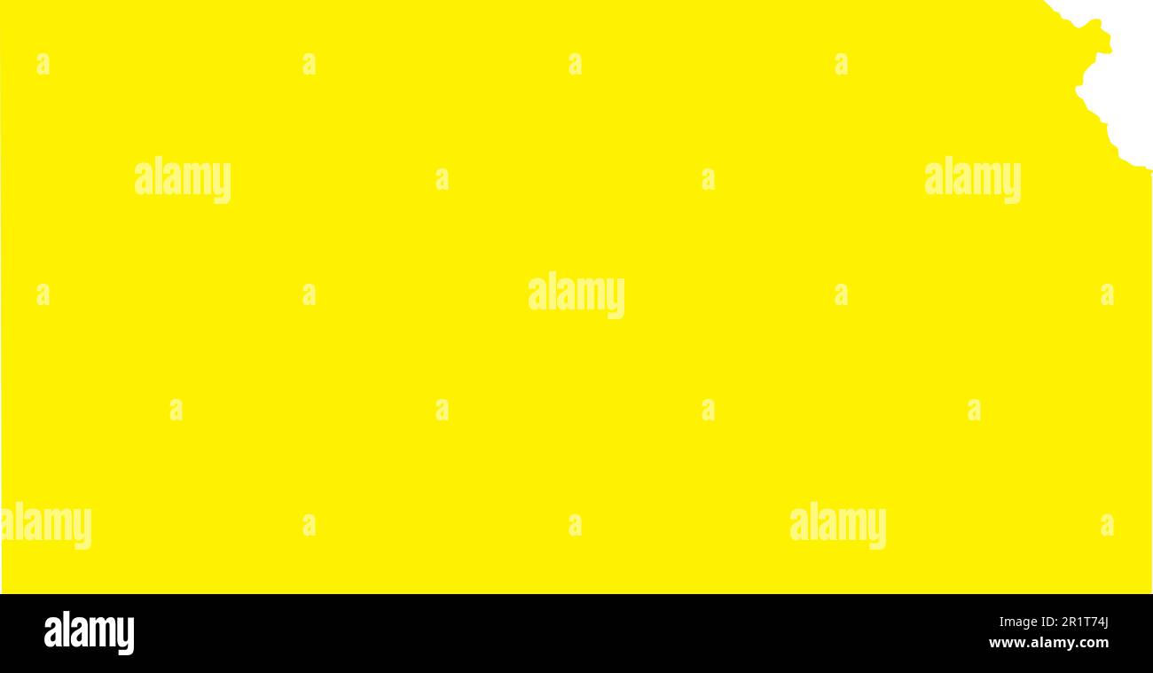 YELLOW CMYK color map of KANSAS, USA Stock Vector Image & Art - Alamy