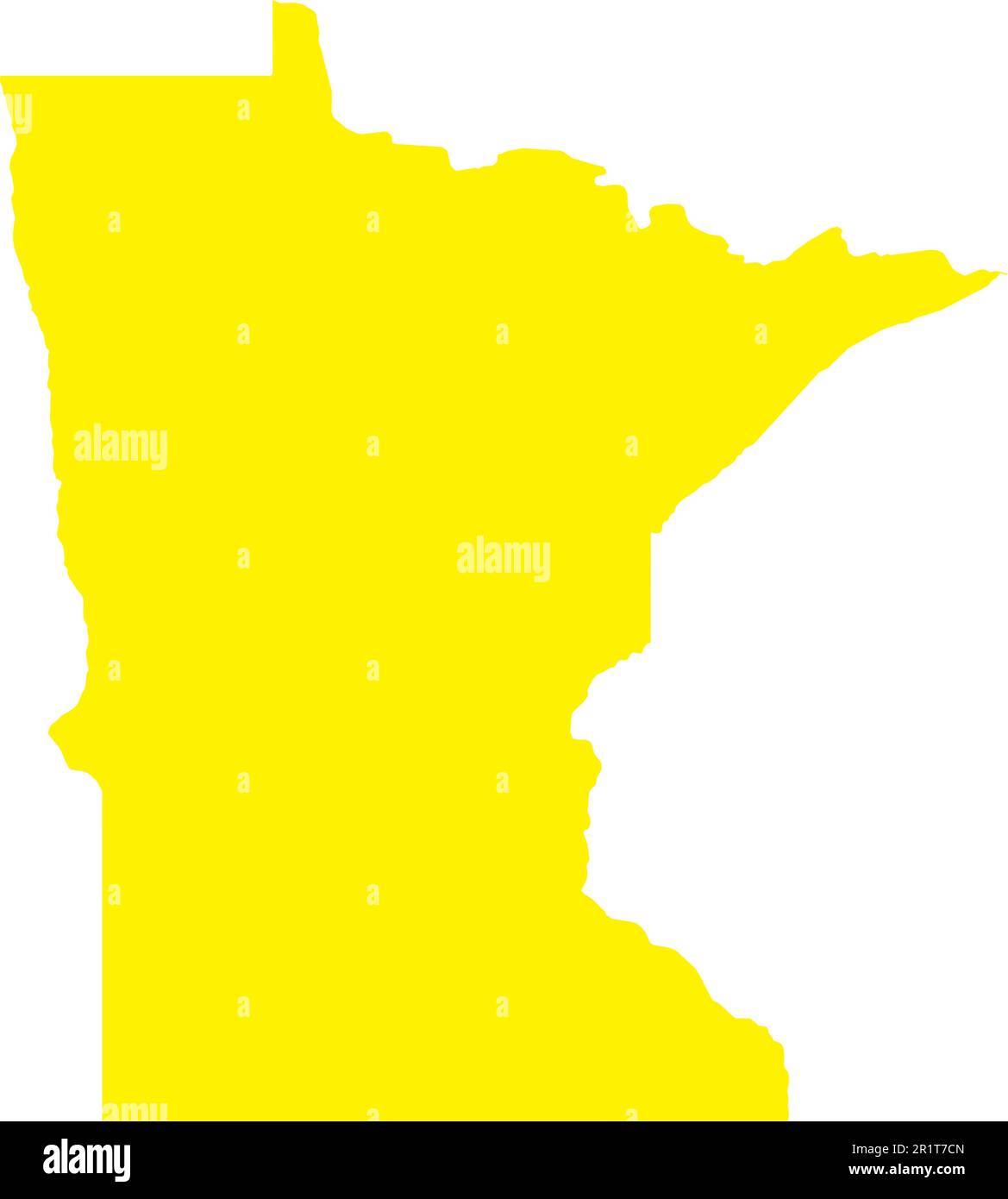 YELLOW CMYK color map of MINNESOTA, USA Stock Vector Image & Art - Alamy