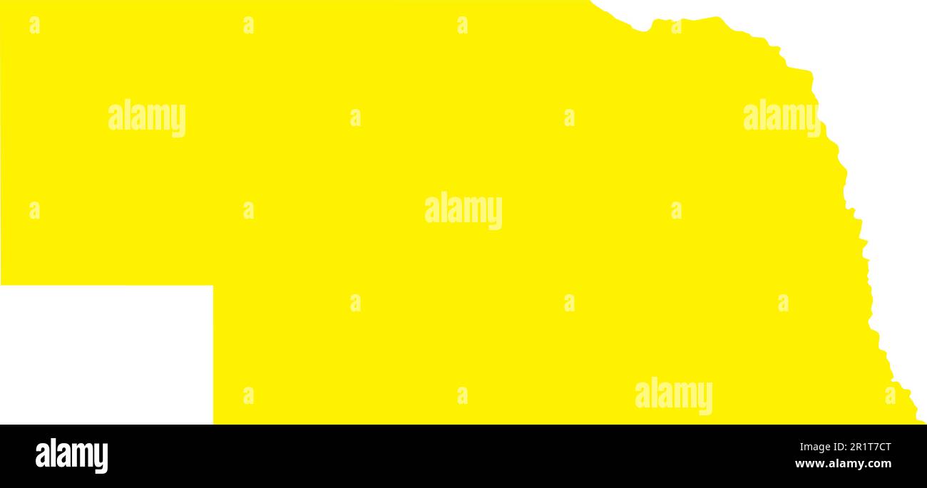 YELLOW CMYK color map of NEBRASKA, USA Stock Vector Image & Art - Alamy