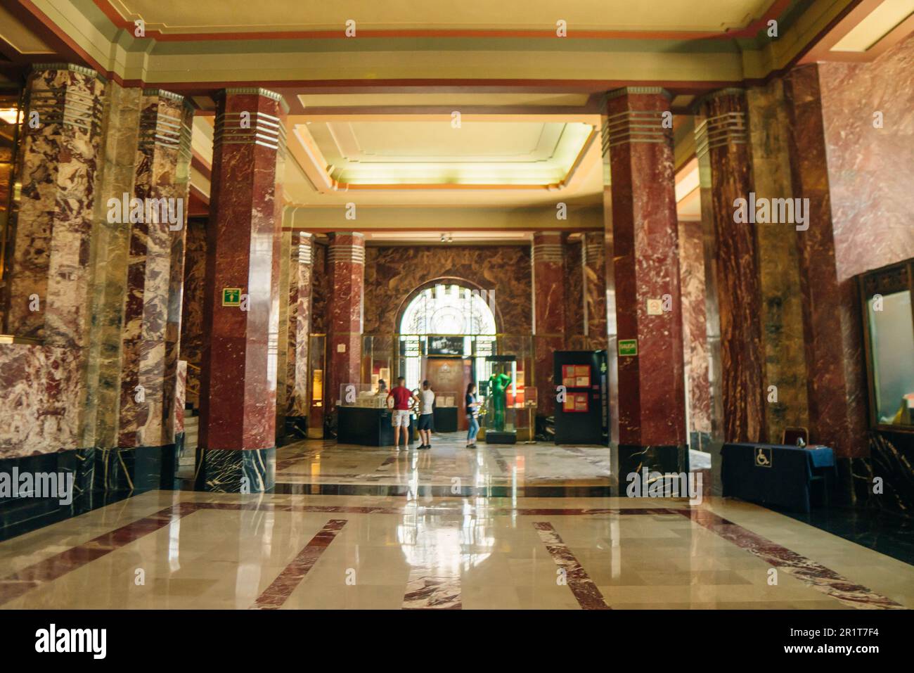 Mexico City, Mexico - may 2023 Interior of Palacio de Bellas Artes ...
