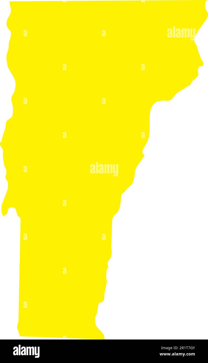 YELLOW CMYK color map of VERMONT, USA Stock Vector Image & Art - Alamy