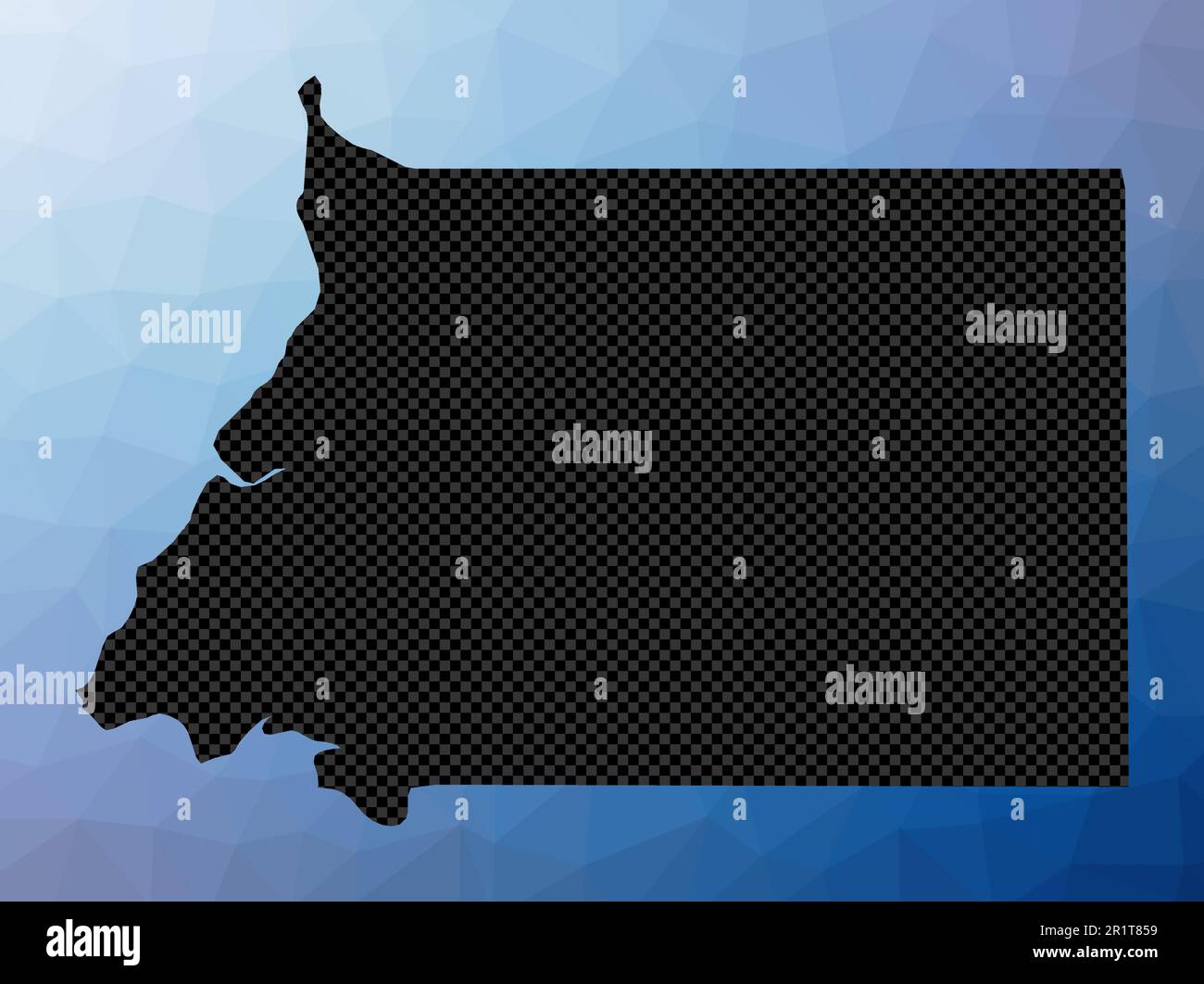 Equatorial Guinea geometric map. Stencil shape of Equatorial Guinea in ...