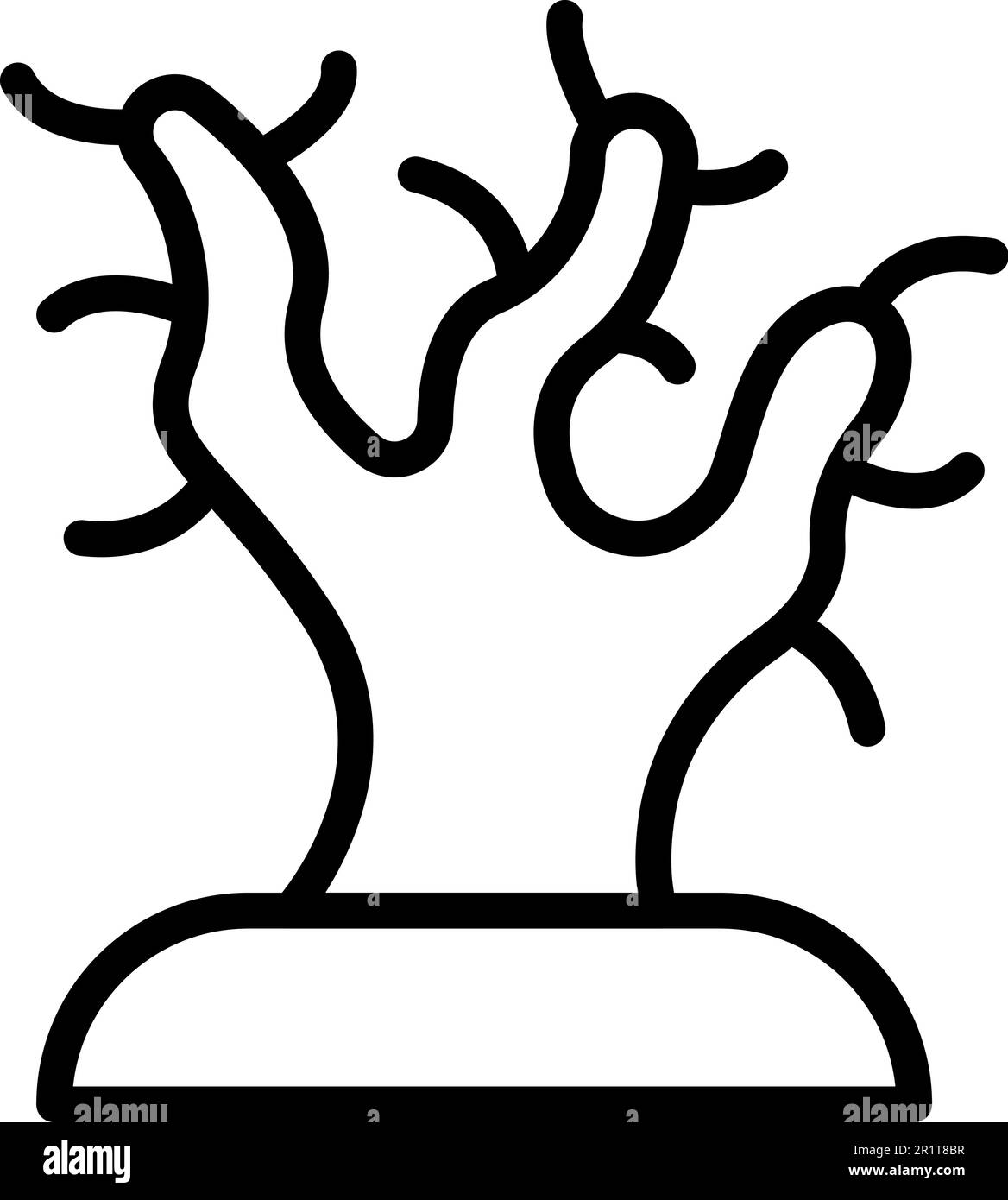 Sea coral icon outline vector. Nature food. Wildlife reef Stock Vector ...