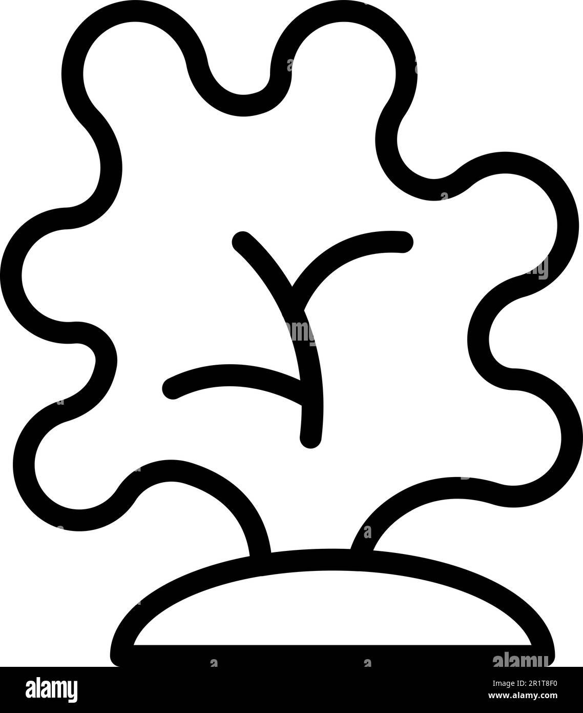 Organic algae icon outline vector. Marine reef. Ink tropical Stock ...