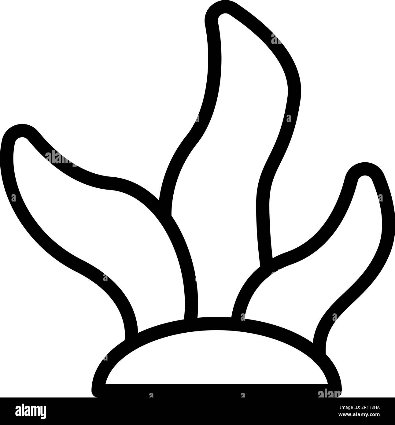 Natural algae icon outline vector. Ocean fauna. Seed reef Stock Vector ...