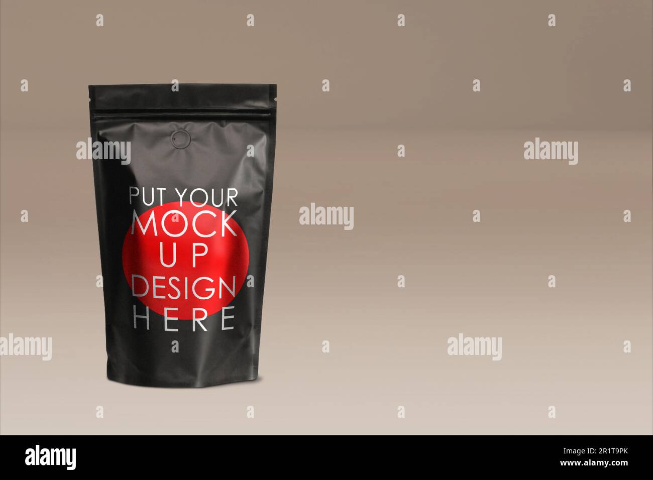 Elegant doypack coffee vacuum zipper mockup for branding Stock Photo ...
